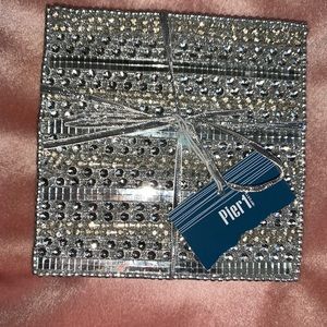 Pier 1 | Dining | Pier Silver Mirror And Rhinestone Coaster Set | Poshmark